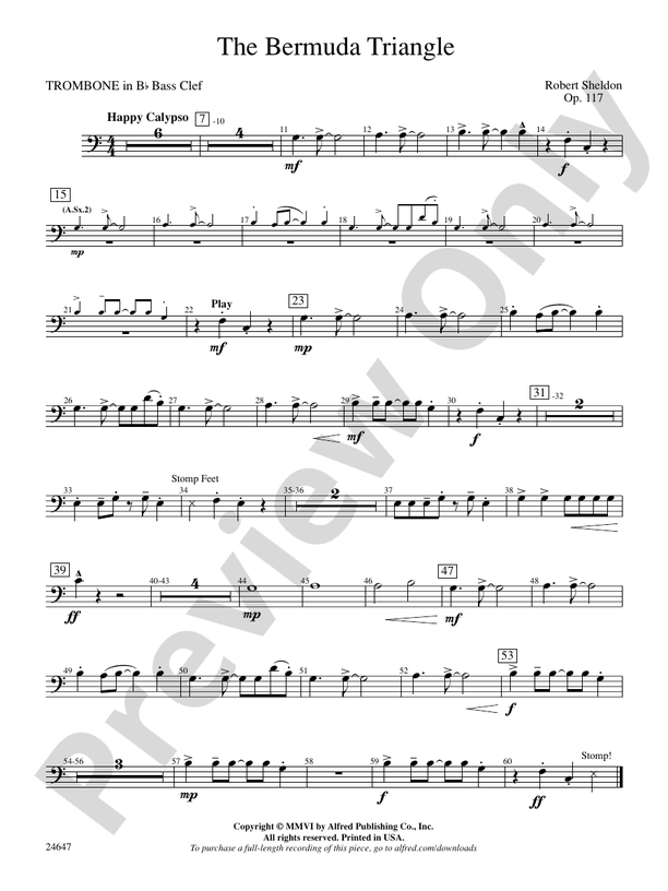 The Bermuda Triangle: (wp) 1st B-flat Trombone B.C.: (wp) 1st B-flat ...