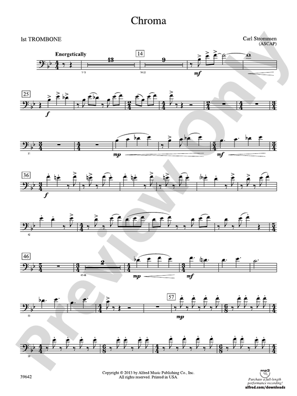 Chroma: 1st Trombone: 1st Trombone Part - Digital Sheet Music Download
