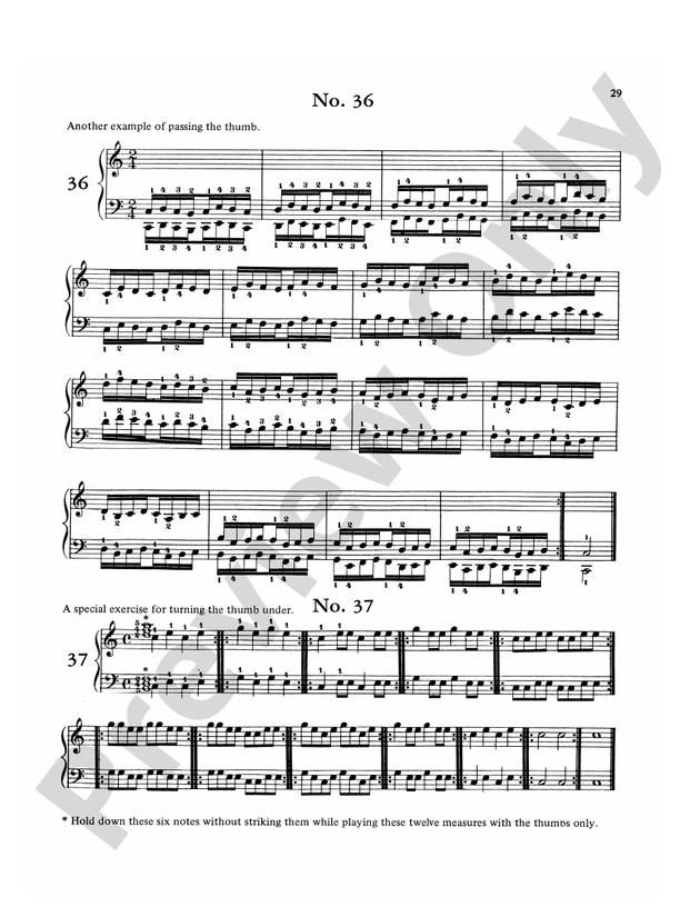 Hanon: The Virtuoso Pianist (Volume II): No. 36 Part - Digital Sheet Music Download