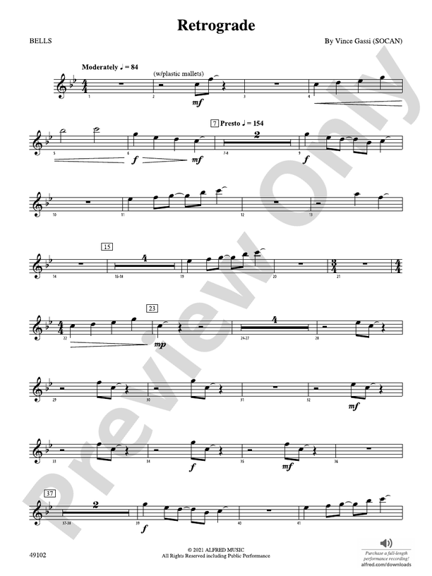 Retrograde: Mallets: Mallets Part - Digital Sheet Music Download