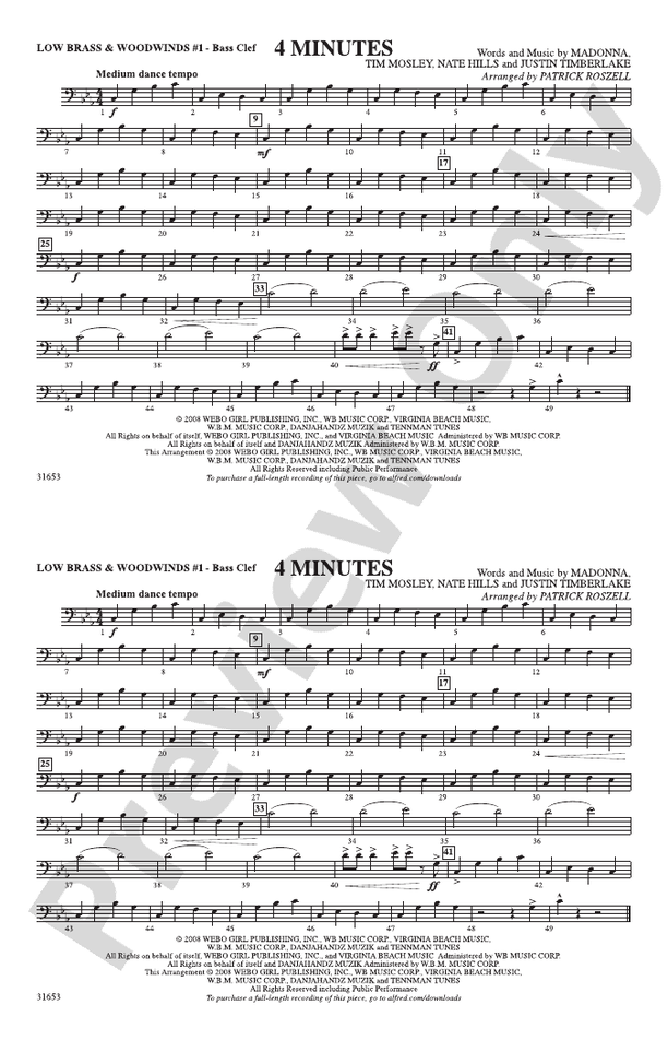 4 Minutes: Low Brass & Woodwinds #1 - Bass Clef: Low Brass & Woodwinds ...