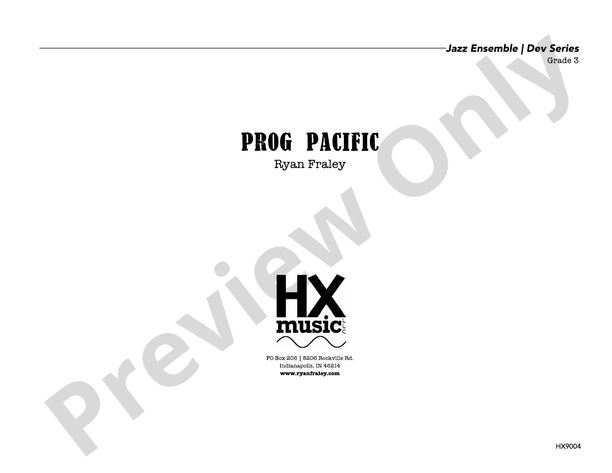 Prog Pacific: Score: Jazz Ensemble Score: Ryan Fraley - Digital Sheet Music Download