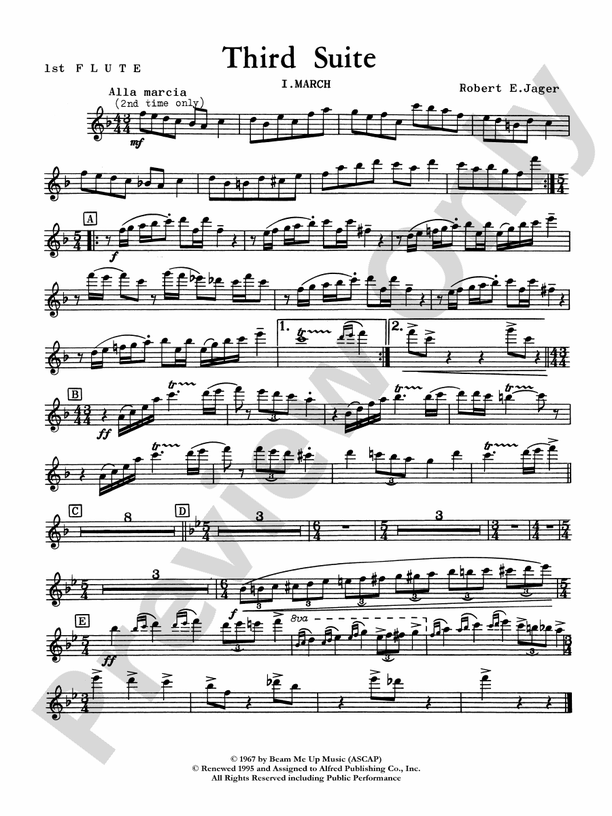 Third Suite (I. March, II. Waltz, III. Rondo): Flute: Flute Part ...