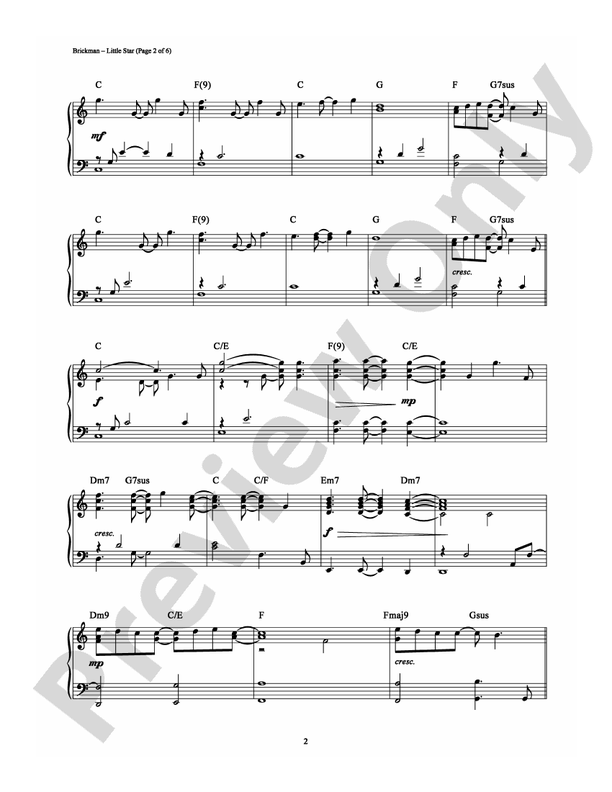 Little Star: Piano: Jim Brickman - Digital Sheet Music Download