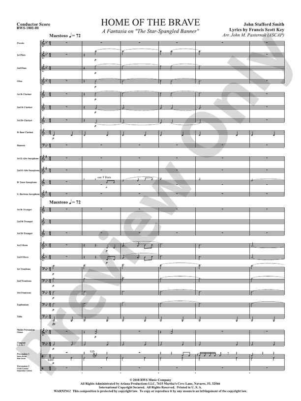 Home of the Brave - A Fantasia on "The Star Spangled Banner": Concert ...