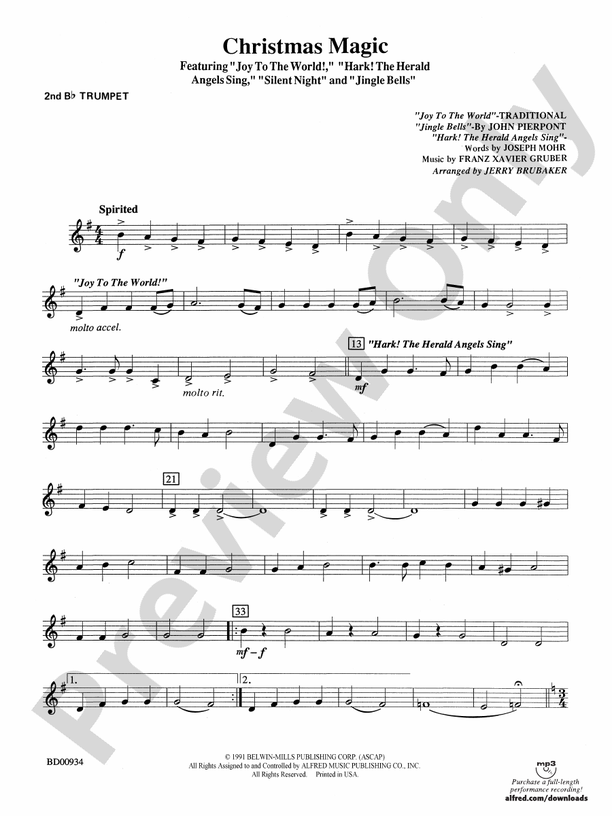 Christmas Magic: 2nd B-flat Trumpet: 2nd B-flat Trumpet Part - Digital ...