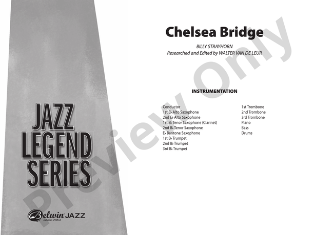Chelsea Bridge: Jazz Ensemble Conductor Score & Parts: Billy Strayhorn ...