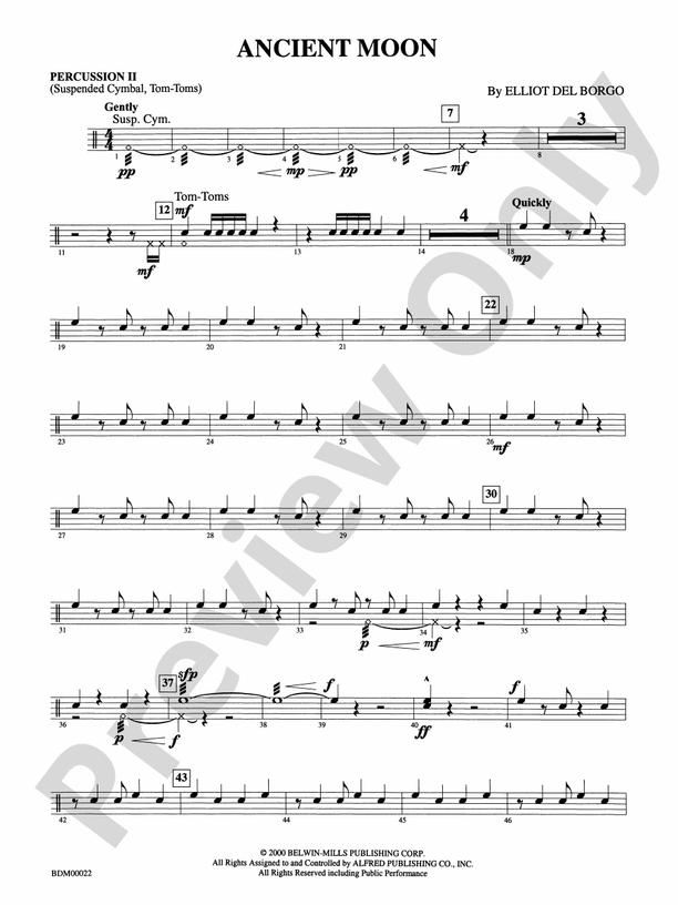 Ancient Moon: 2nd Percussion: 2nd Percussion Part - Digital Sheet Music Download
