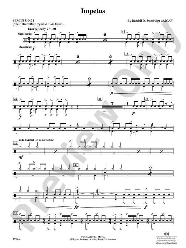 Impetus: 1st Percussion: 1st Percussion Part - Digital Sheet Music Download