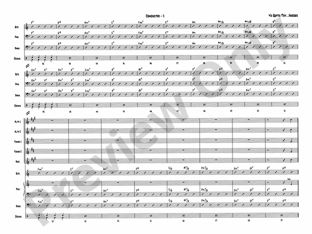 Ya Gotta Try ... Harder: Jazz Ensemble Conductor Score & Parts: Sammy ...