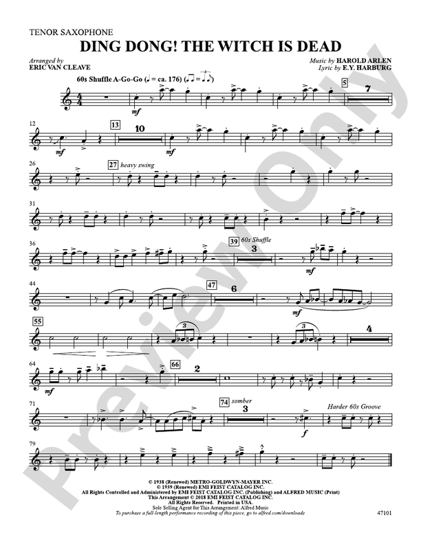 Ding-Dong! The Witch Is Dead: B-flat Tenor Saxophone: B-flat Tenor ...