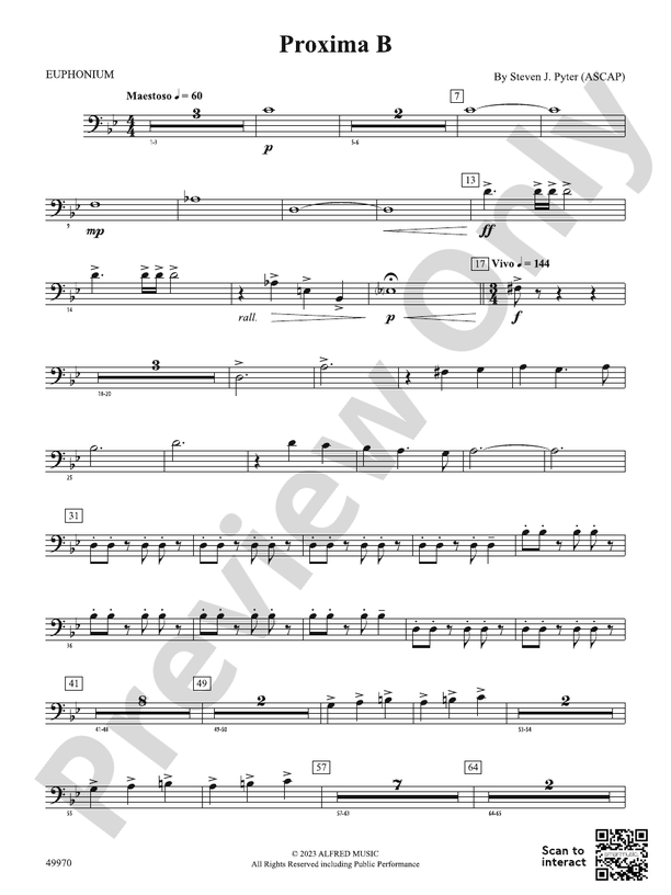 Proxima B: Baritone B.C.: Baritone B.C. Part - Digital Sheet Music Download