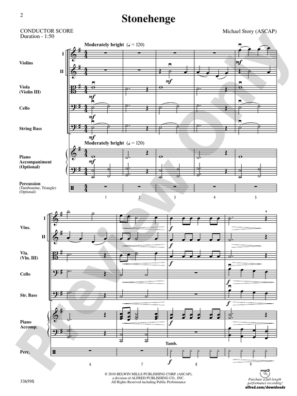 Stonehenge: Score: String Orchestra Score - Digital Sheet Music Download