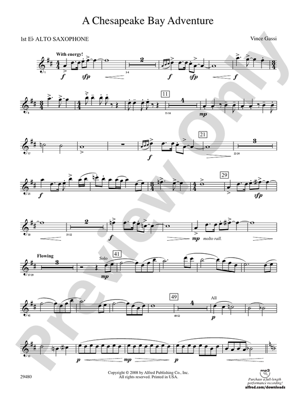 A Chesapeake Bay Adventure: E-flat Alto Saxophone: E-flat Alto ...