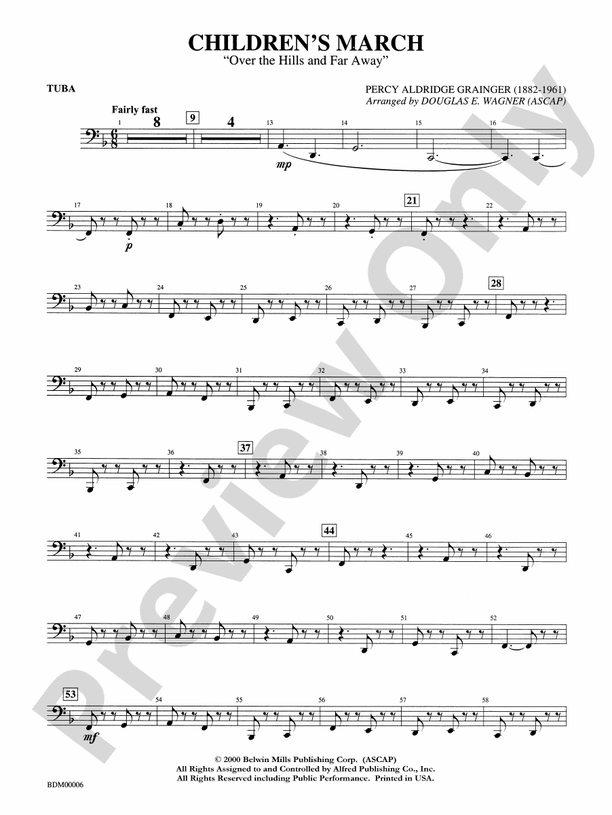 Children's March: Tuba: Tuba Part - Digital Sheet Music Download