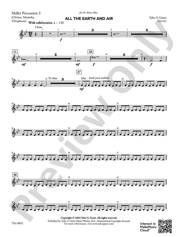 All the Earth and Air: 2nd Mallet Percussion: 2nd Mallet Percussion ...