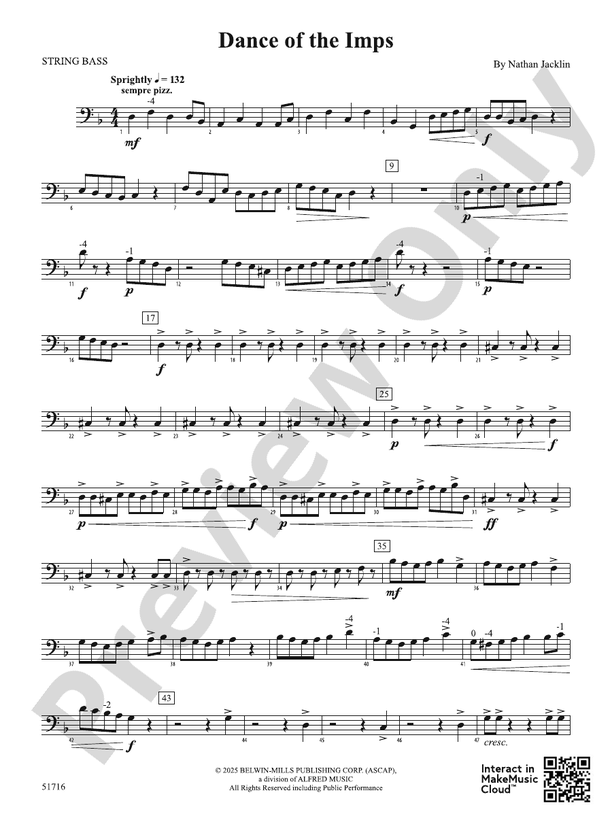 Dance of the Imps: String Bass: String Bass Part - Digital Sheet Music ...