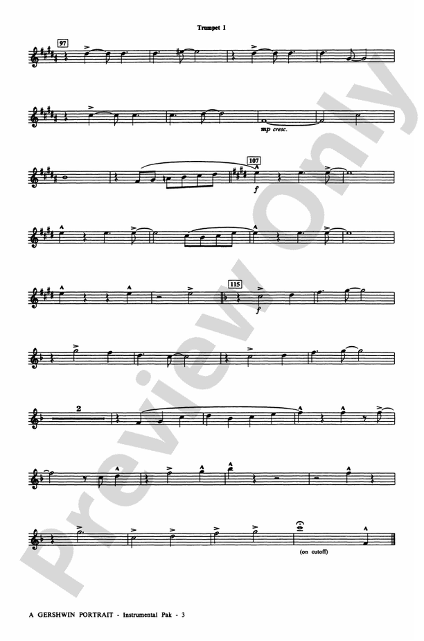 A Gershwin Portrait! The Music of George and Ira Gershwin: 1st B-flat ...