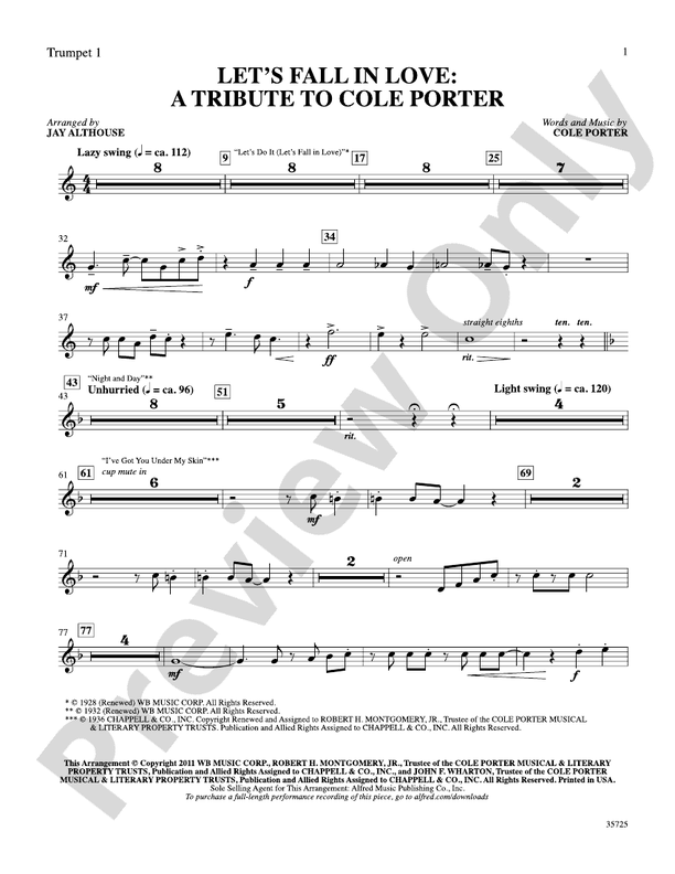 Let's Fall in Love: 1st B-flat Trumpet: 1st B-flat Trumpet Part ...