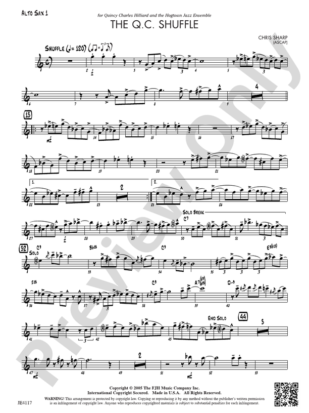 The Q.C. Shuffle: Alto Sax 1: Alto Sax 1 Part: Chris Sharp - Digital ...