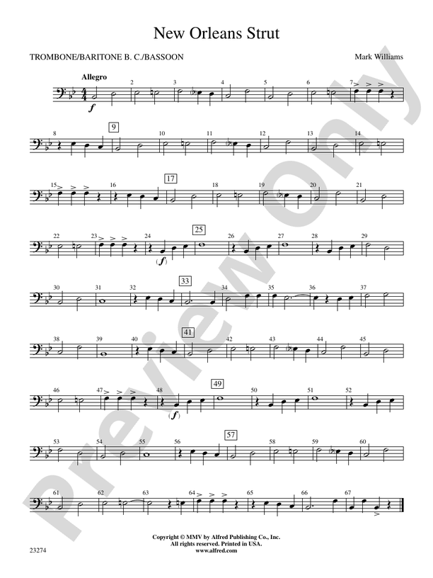 New Orleans Strut: 1st Trombone: 1st Trombone Part - Digital Sheet ...