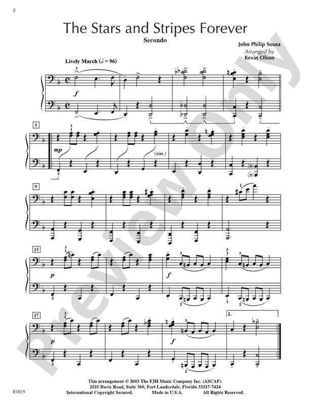 The Stars and Stripes Forever: Piano: John Philip Sousa - Digital Sheet Music Download