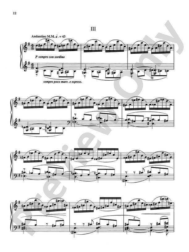 Stravinsky: Four Etudes, Op. 7: Etude No. 3 Part - Digital Sheet Music Download