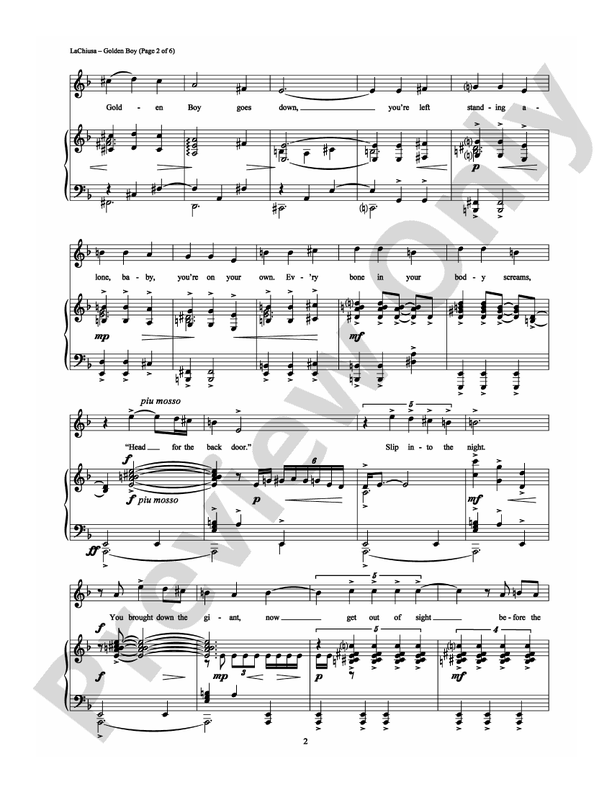 Golden Boy: Piano/Vocal/Chords: Michael John LaChiusa - Digital Sheet ...