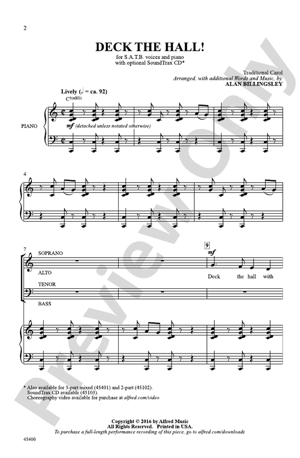 Deck the Hall!: SATB Choral Octavo - Digital Sheet Music Download
