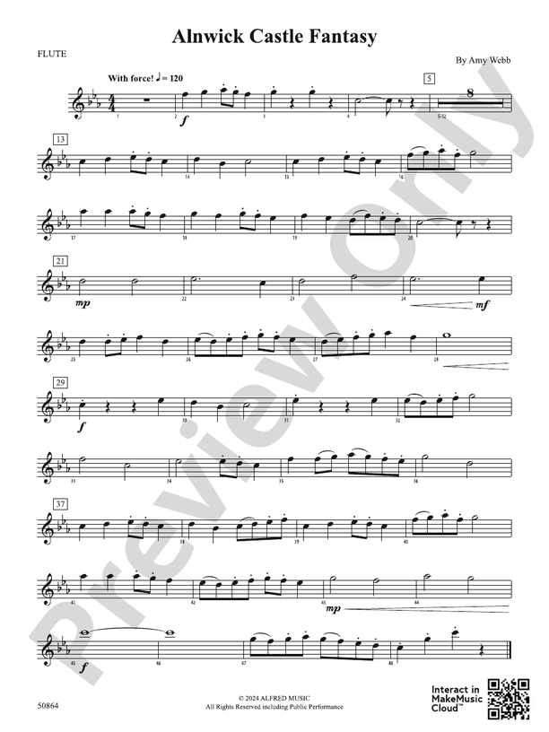 Alnwick Castle Fantasy: Flute: Flute Part - Digital Sheet Music Download