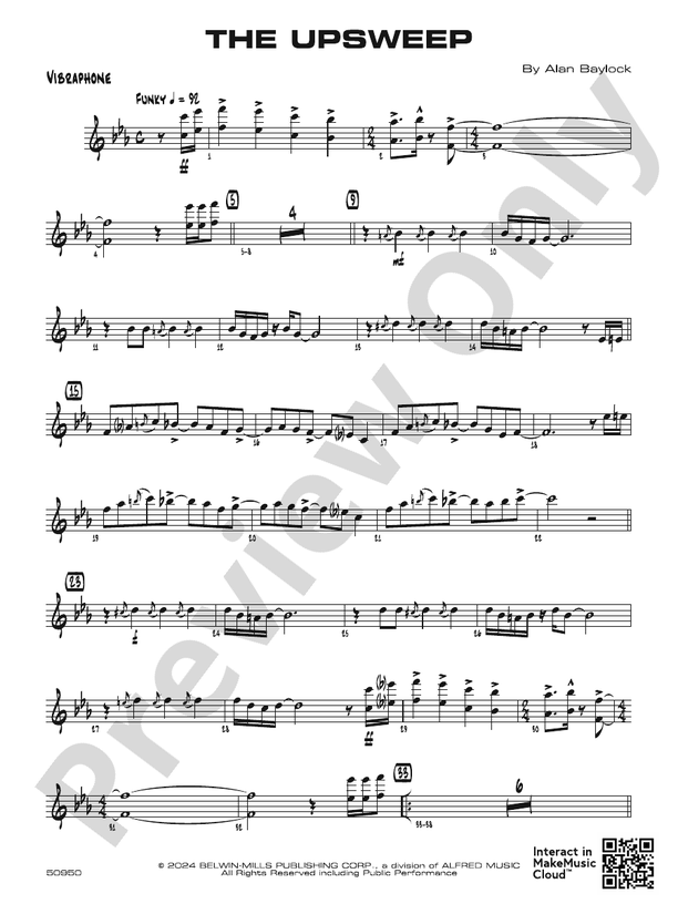The Upsweep: Vibraphone: Vibraphone Part - Digital Sheet Music Download