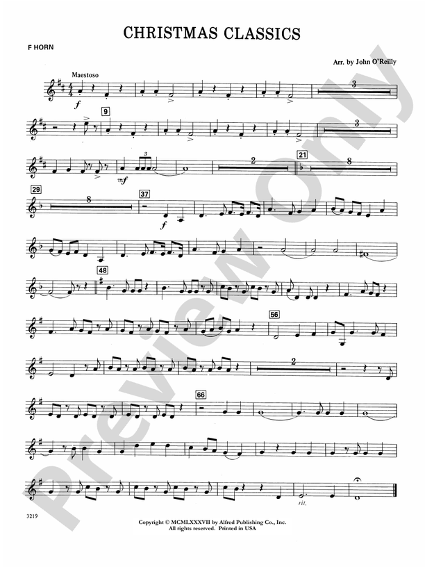 Christmas Classics: 1st F Horn: 1st F Horn Part - Digital Sheet Music ...