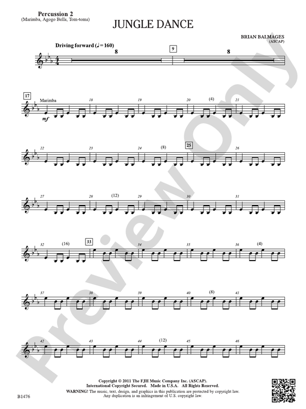 Jungle Dance: Percussion 2: Percussion 2 Part: Brian Balmages - Digital Sheet Music Download