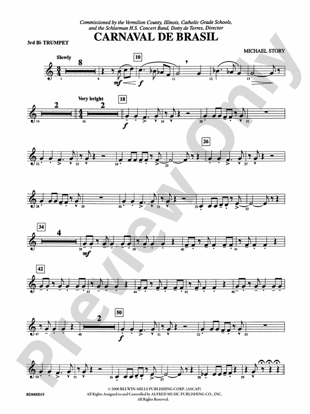 Carnaval de Brasil: 3rd B-flat Trumpet: 3rd B-flat Trumpet Part ...