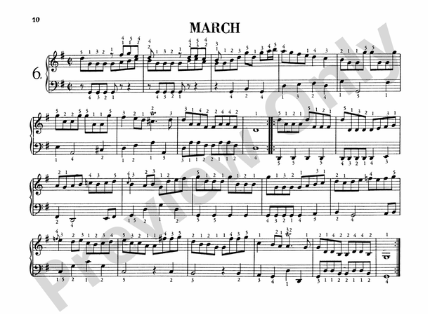 Bach: The First Bach Book (Fing. Alexander Lipsky): 6. March, in G ...