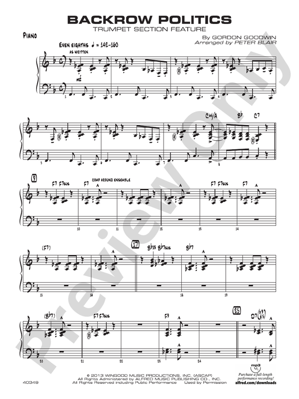 Backrow Politics: Piano Accompaniment: Piano Accompaniment Part ...