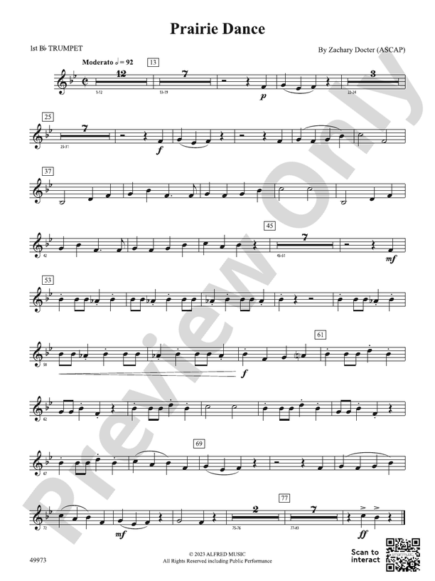 Prairie Dance: 1st B-flat Trumpet: 1st B-flat Trumpet Part - Digital ...