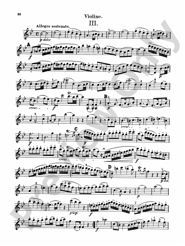 Beethoven: Three Duets for Violin and Cello: Duet No. 3 (Violin) Part ...