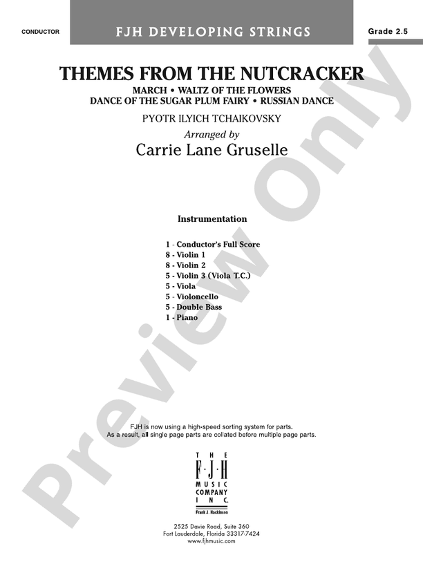 Themes from The Nutcracker: Score: String Orchestra Score: Pyotr Ilyich ...