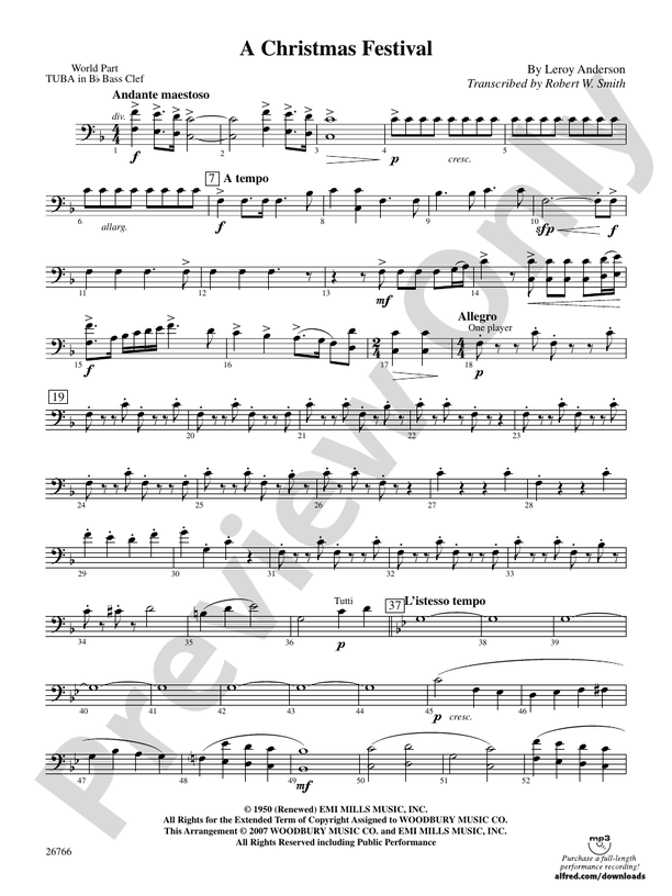 A Christmas Festival: (wp) B-flat Tuba B.C.: (wp) B-flat Tuba B.C ...