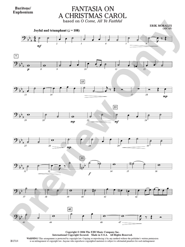 Fantasia on a Christmas Carol (based on O Come, All Ye Faithful ...