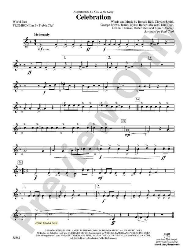 Celebration Wp 1st B Flat Trombone T C Wp 1st B Flat Trombone T
