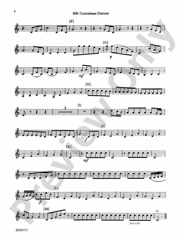 Water Music Suite: B-flat Contrabass Clarinet: B-flat Contrabass Clarinet Part - Digital Sheet ...