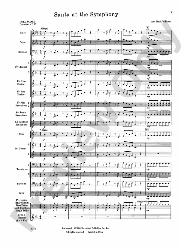 Santa at the Symphony: Concert Band Conductor Score & Parts - Digital ...