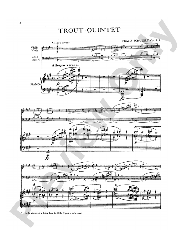 Schubert: "The Trout" Quintet, Op. 114: The Trout Quintet, Op. 114 Part ...