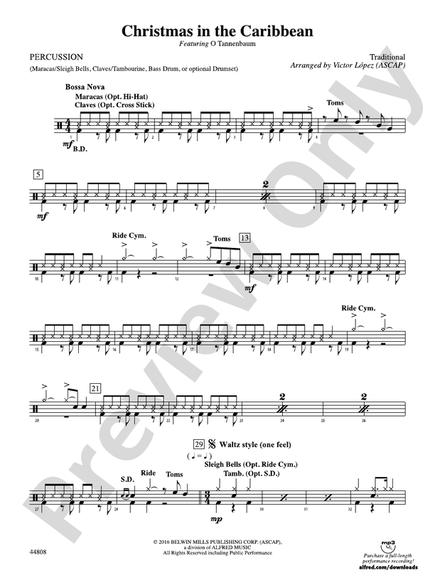 Christmas in the Caribbean: 1st Percussion: 1st Percussion Part ...