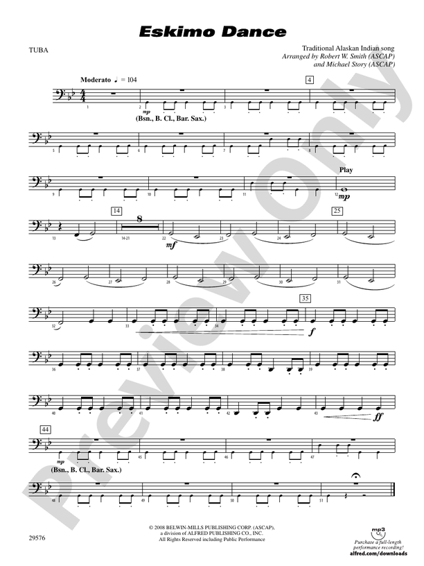 Eskimo Dance: Tuba: Tuba Part - Digital Sheet Music Download