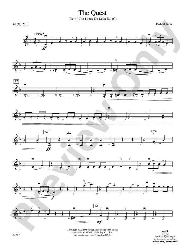 The Quest: 2nd Violin: 2nd Violin Part - Digital Sheet Music Download
