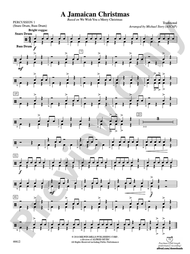 A Jamaican Christmas: 1st Percussion: 1st Percussion Part - Digital ...