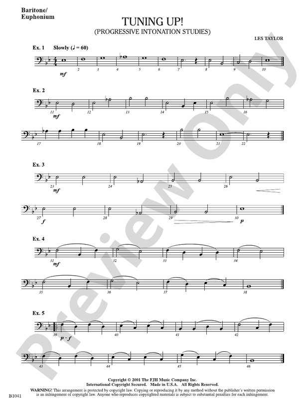 Tuning Up!: Baritone/Euphonium: Baritone/Euphonium Part: Les Taylor ...